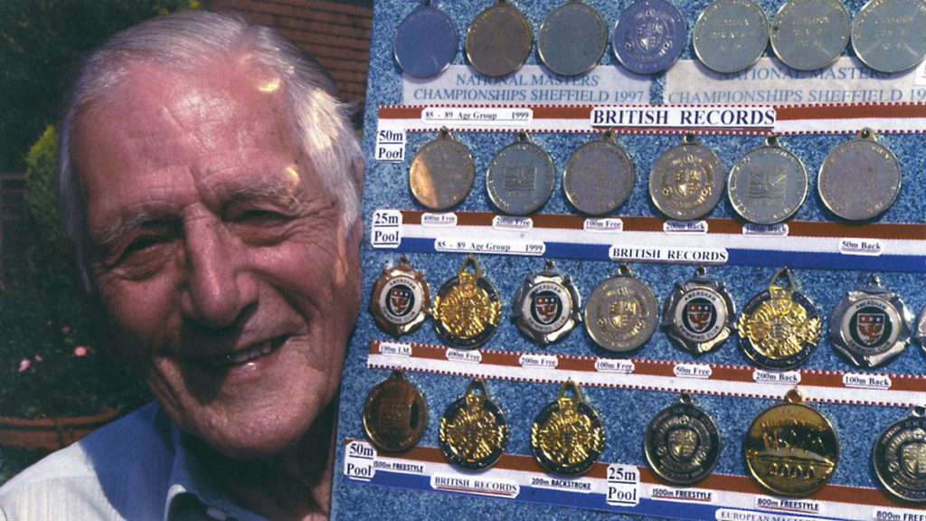 You're never too old... John Harrison, 104, on his record-breaking swims