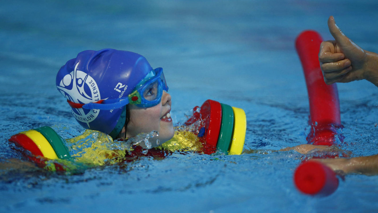 Pupils take part in Panathlon National Deaf Swimming Finals