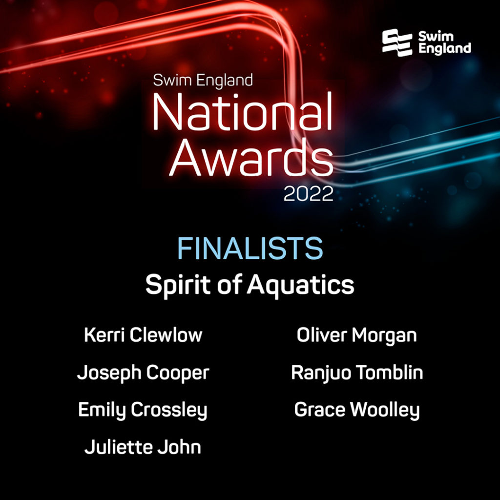 Final set of nominees for the Swim England National Awards unveiled